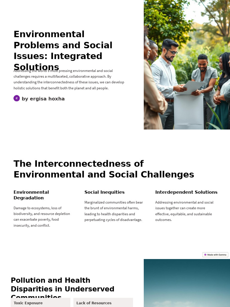 Environmental Problems and Social Issues Integrated Solutions | PDF ...