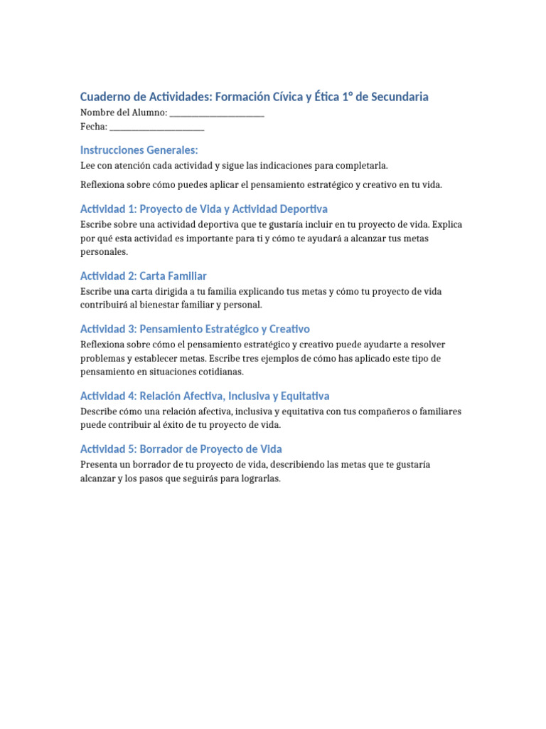Cuaderno_FCE_1_Proyecto_de_Vida | PDF