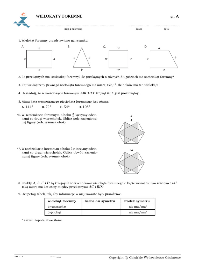 Wielokaty I Okregi WIELOKATY FOREMNE | PDF