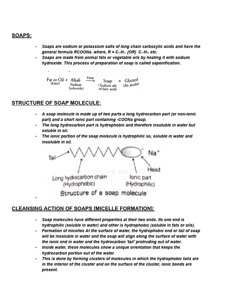 Soap and Detergent Structure and Uses | PDF | Detergent | Soap