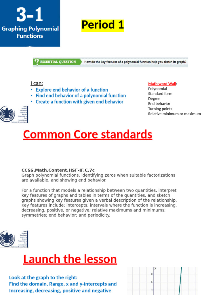 3.1 - Graphing Polynomial Functions | PDF | Polynomial | Function (Mathematics)
