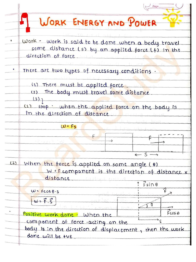 Physics ch 5 Work energy | PDF