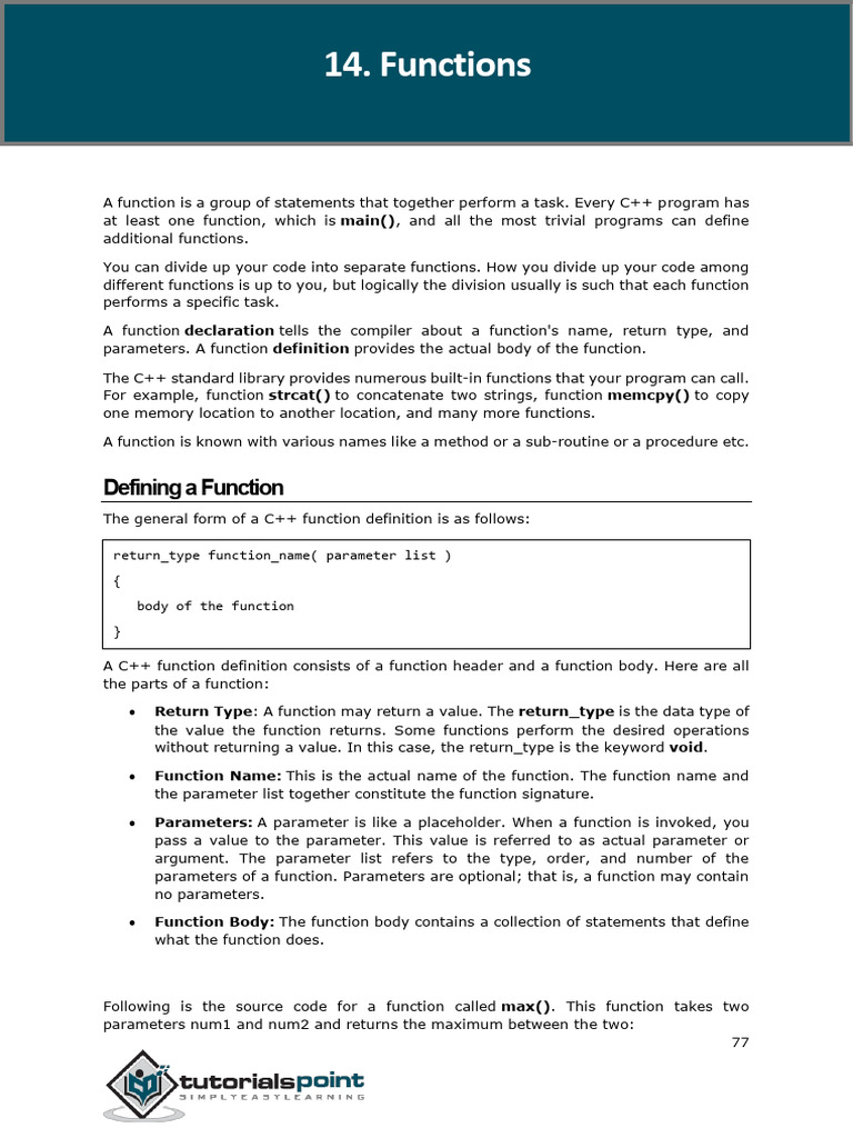 4 | PDF | Parameter (Computer Programming) | C++ 4 | PDF | Parameter (Computer Programming) | C++