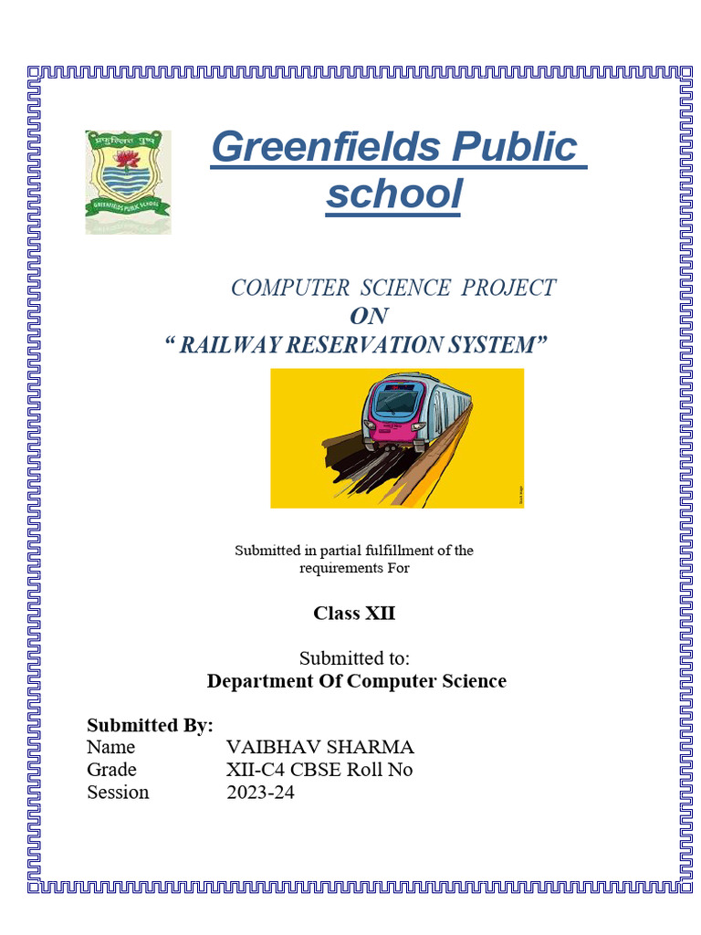 VAIBHAV CS PROJECT | PDF | Databases | User (Computing) VAIBHAV CS PROJECT | PDF | Databases | User (Computing)