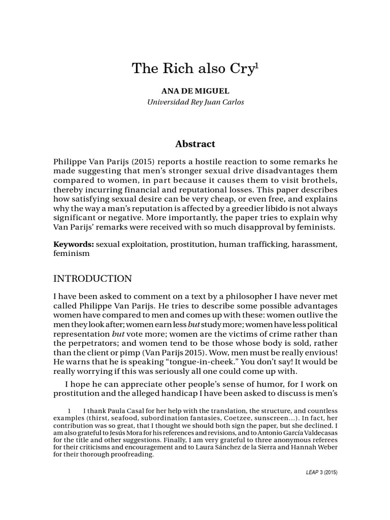 The Rich Also Cry | PDF | Feminism | Gender Studies