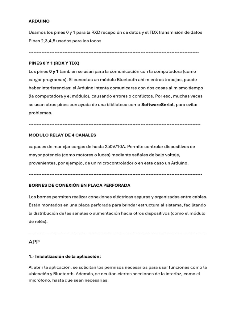 Electro Proyect Text | PDF | Arduino | Bluetooth