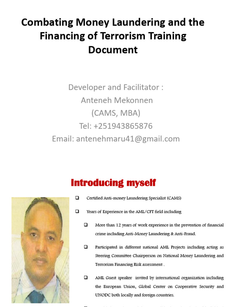 AML Presentation | PDF | Money Laundering | Terrorism Financing