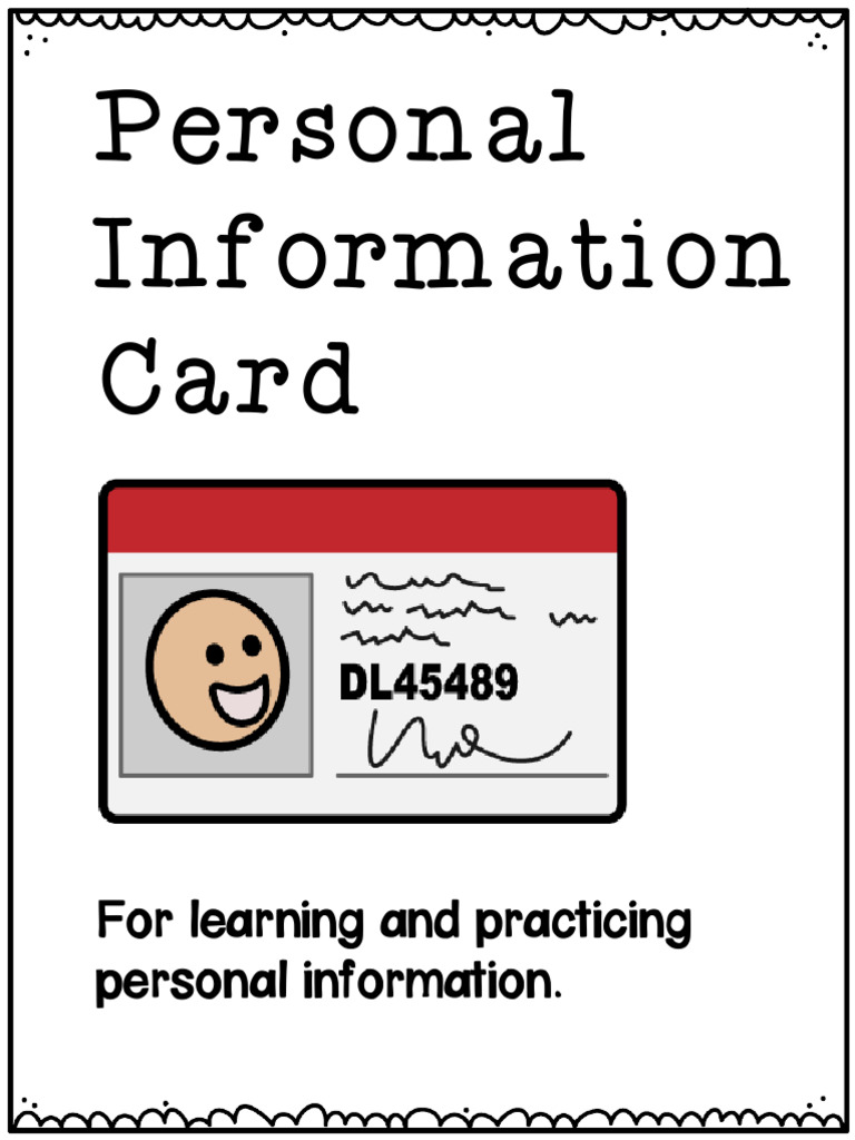 Personal Information Cards | PDF