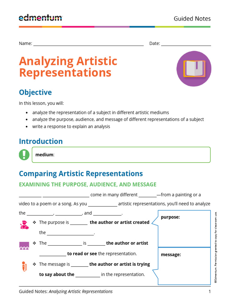 Guided Notes - Analyzing Artistic Representations | PDF | Julius Caesar ...