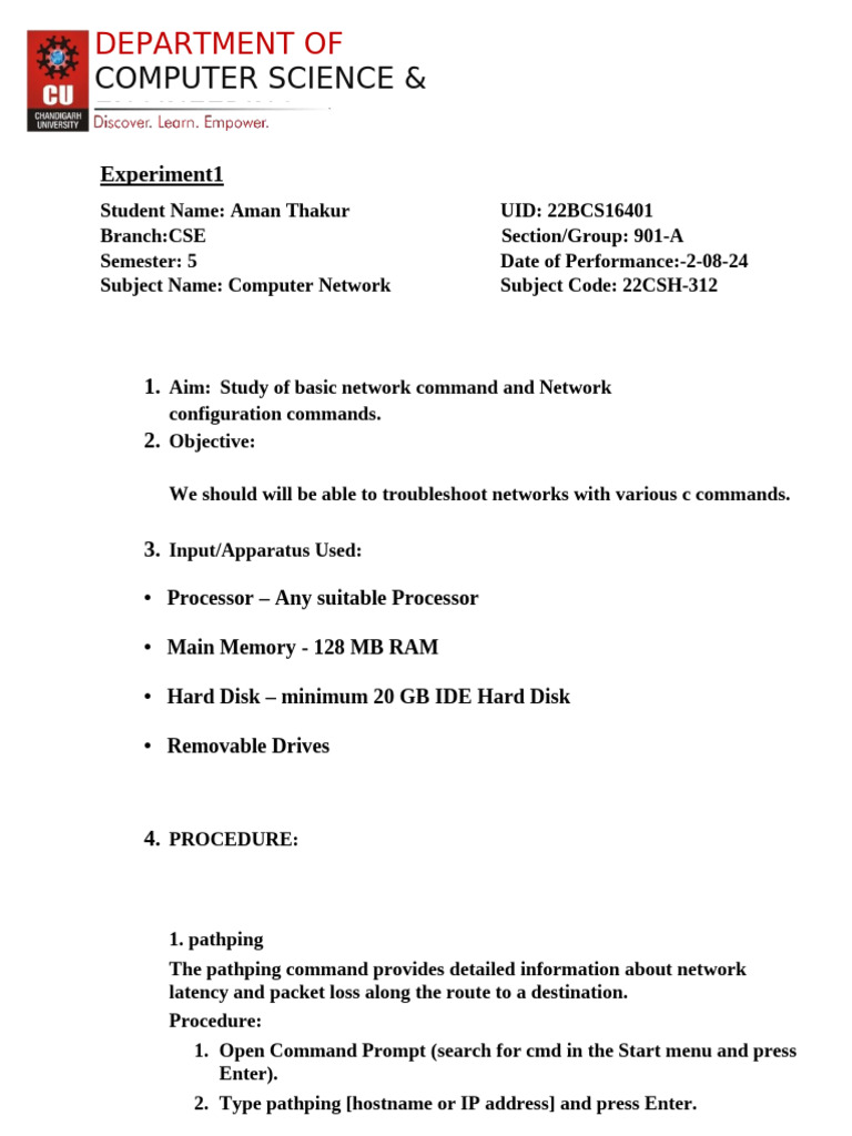 1.1+Experiment | PDF | Computer Network | Domain Name System