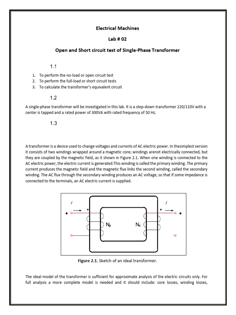 machine lab2 Fall_2024 | PDF | Transformer | Alternating Current