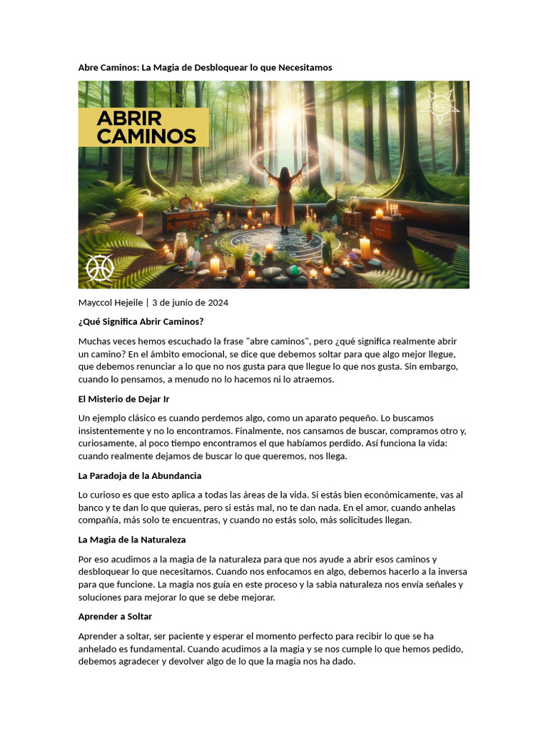 Abre Caminos | PDF