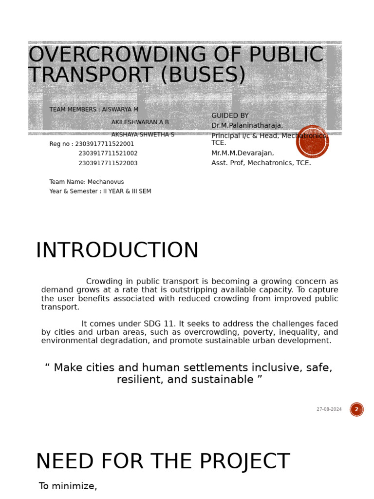 Overcrowding of Public Transport (Buses) | PDF | Public Transport ...