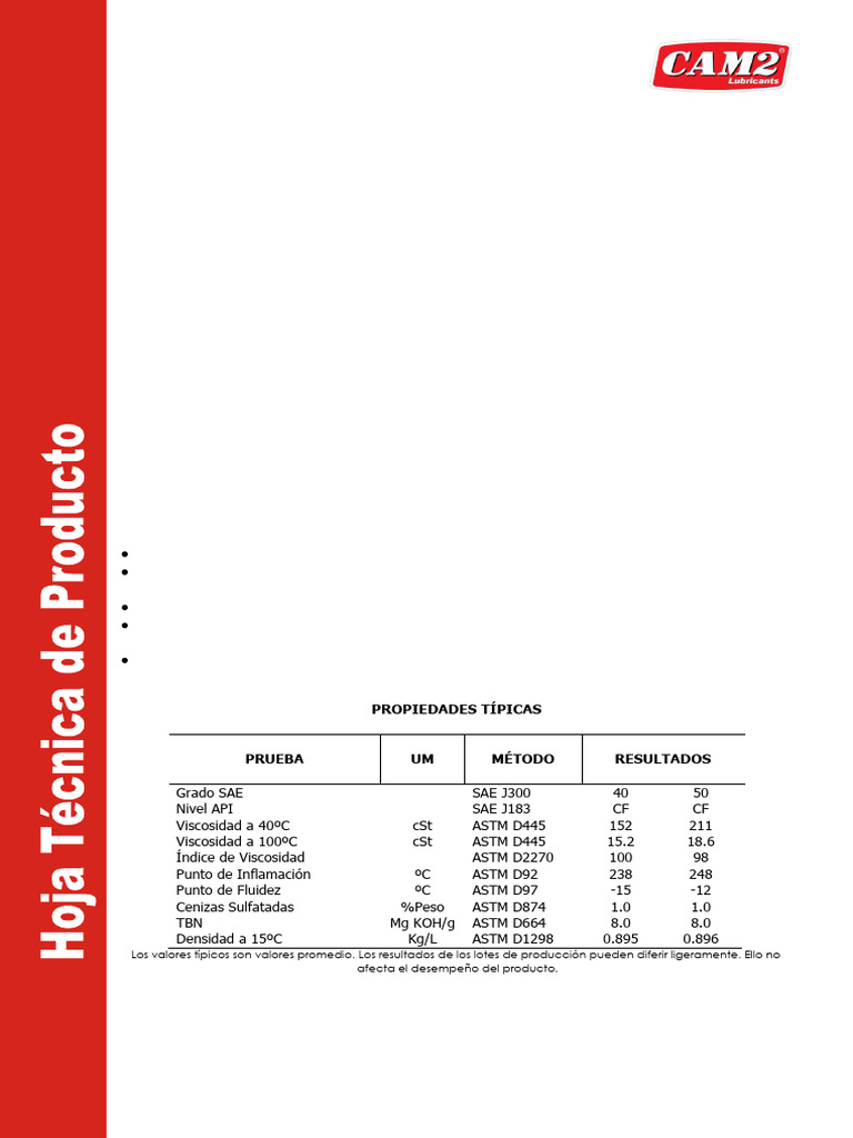 C02.04 CAM2 Turbo Diesel D 40 CF Rev00 | PDF | Lubricante | Motor diesel