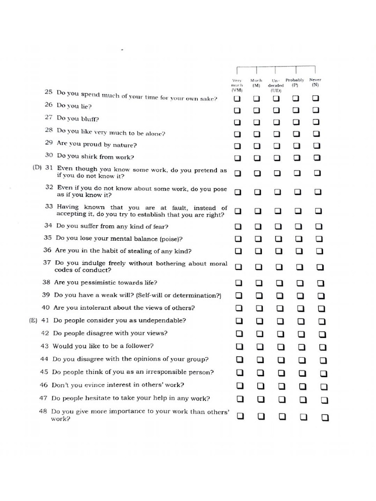 Emotional Maturity Scale | PDF