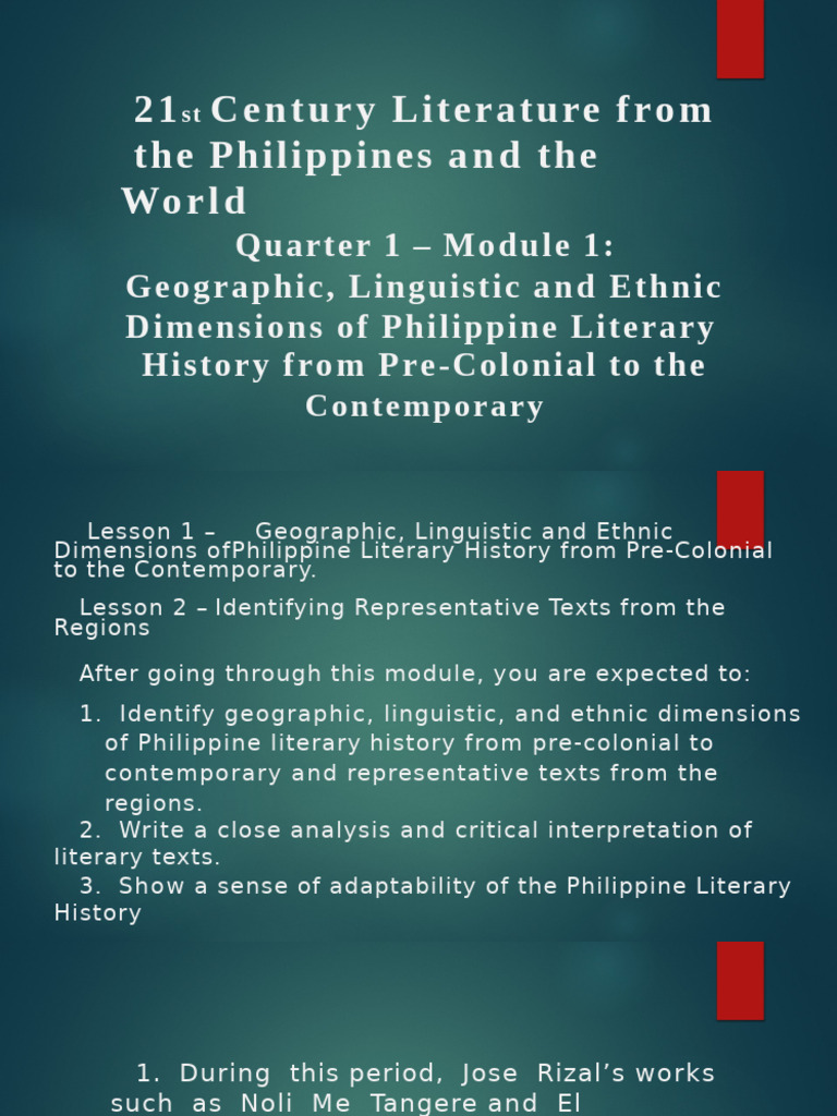 Literary Timeline of Phil. | PDF | Philippines | Tagalog Language