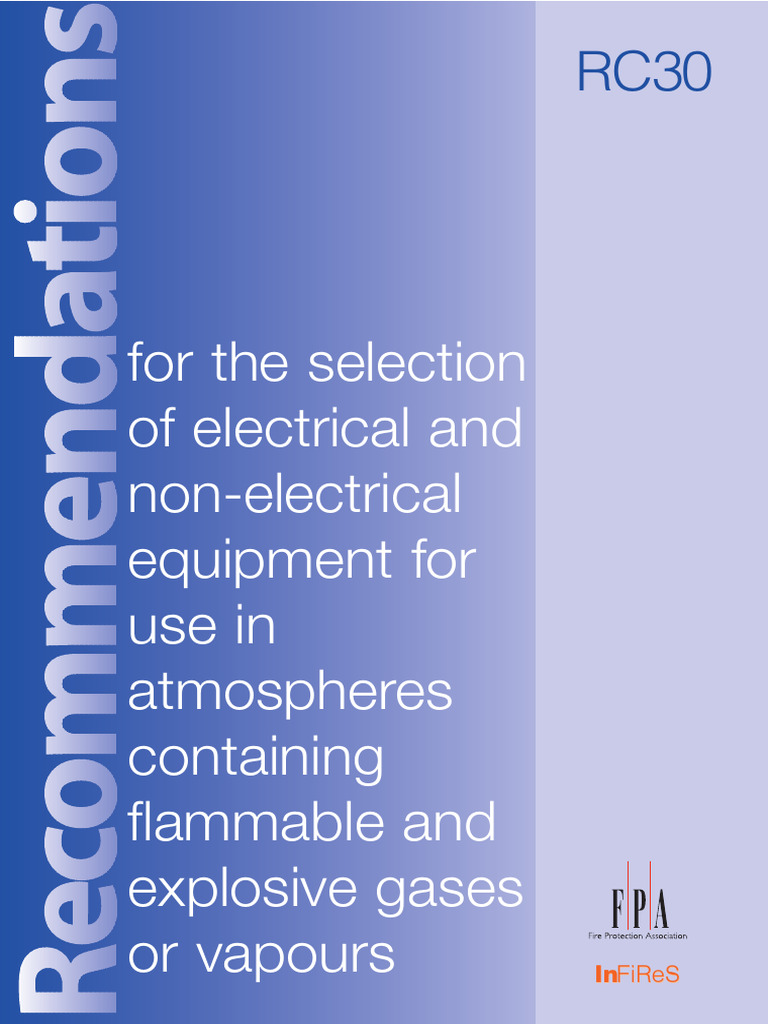 Electrical Eqipment Selection in Explosive Atmospheres RC30 | PDF ...