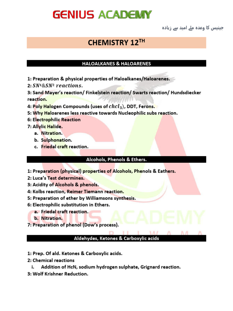 Class 12 Chemistry Question Bank | PDF | Chemical Reactions | Amine