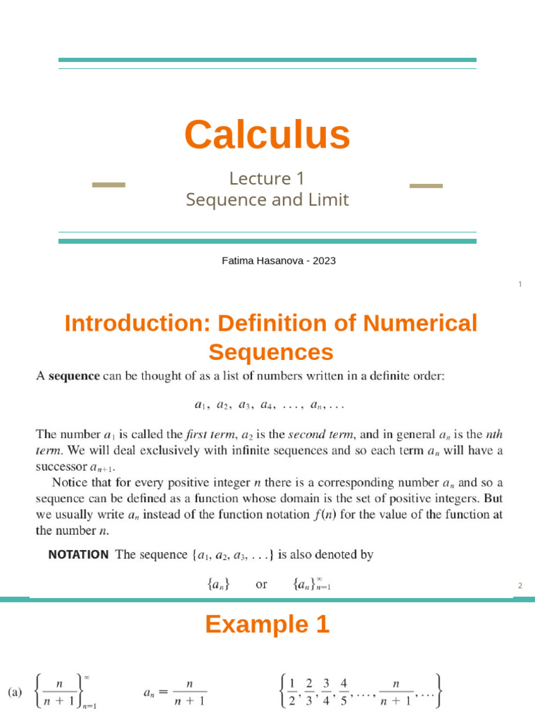 Calculus_Lec1 | PDF | Limit (Mathematics) | Sequence