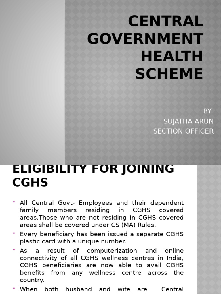 CENTRAL GOVERNMENT HEALTH SCHEME | PDF | Prescription Drugs | Identity ...