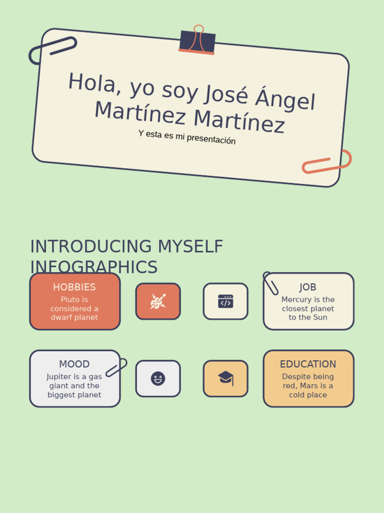 Introducing Myself Infographics by Slidesgo 2 | PDF | Planets | Planets ...