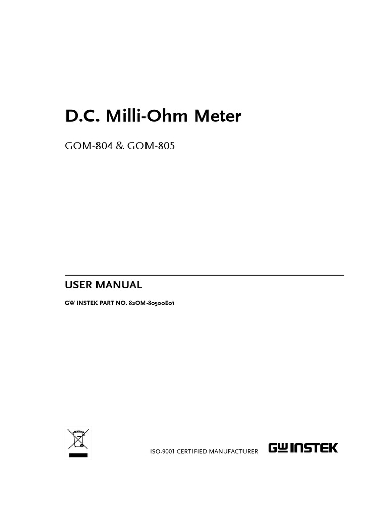 GOM 804 - GOM 805 M | PDF | Power Supply | Electric Power