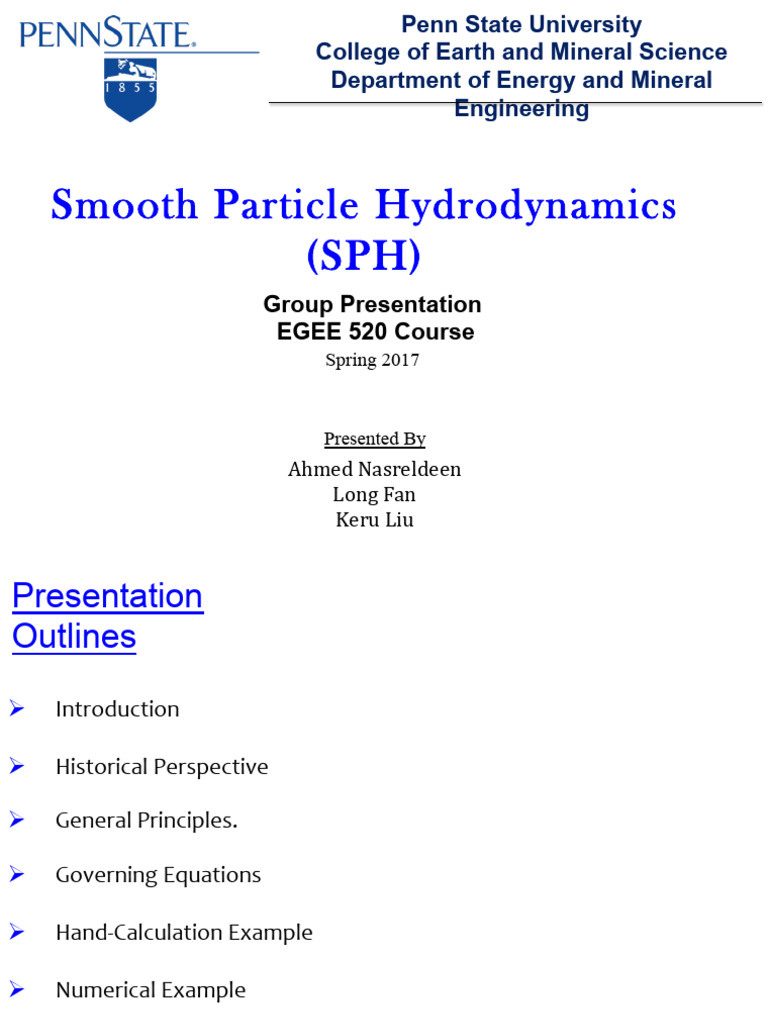 SPH 2017 | PDF | Continuum Mechanics | Fluid Dynamics