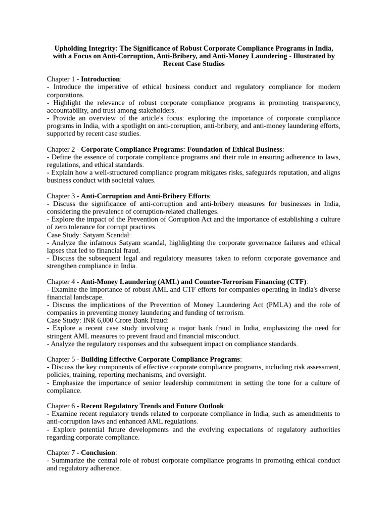 Corporate Compliance Programs | PDF | Regulatory Compliance | Governance