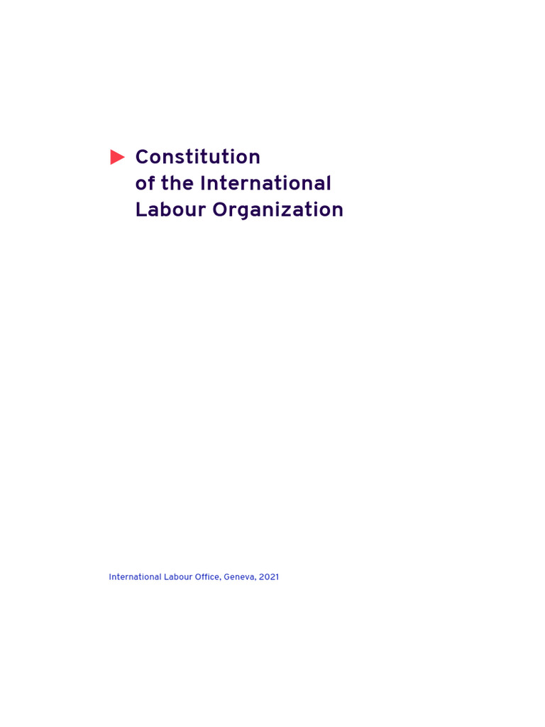 ILO Constitution-2021-[JUR-210720-001]-Web-EN (1) | PDF | International ...