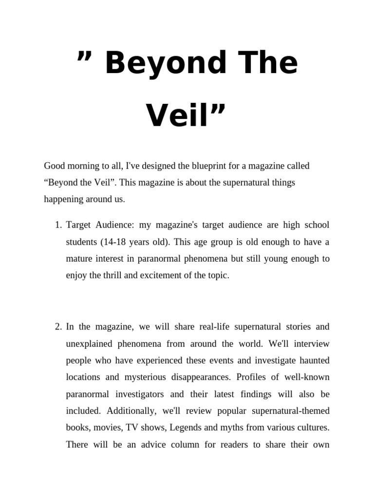 Beyond The Veil | PDF