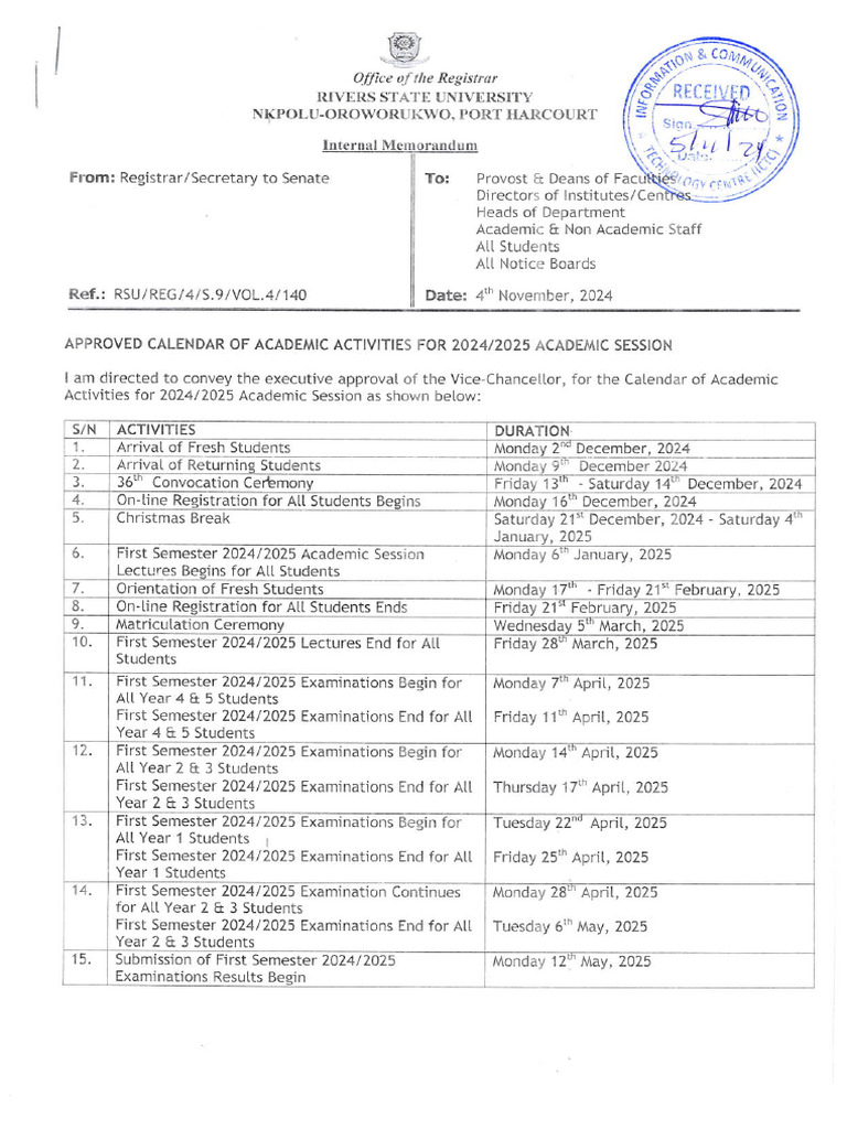 Approved Calendar 2024 2025 1 | PDF