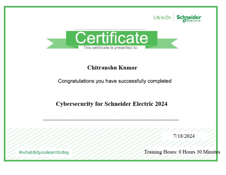 Cybersecurity Certificate | PDF