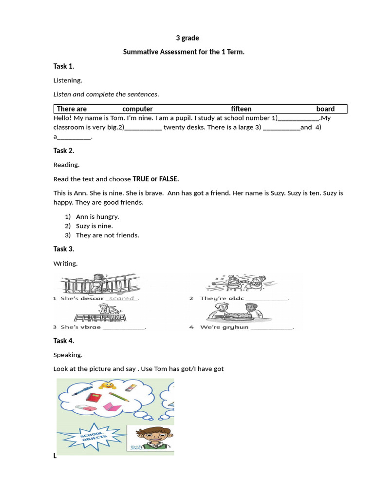 3 grade SAT 1 term | PDF