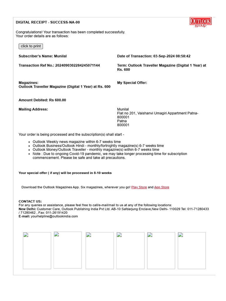 Digital Receipt | PDF
