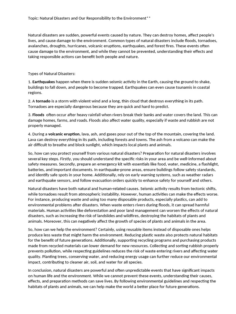 Natural Disasters High Note 10th Grade | PDF | Natural Disasters | Volcano