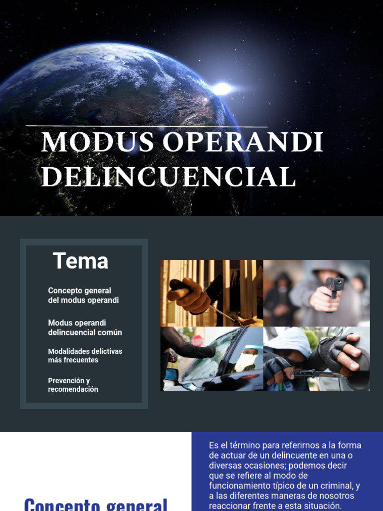 Modus Operandi | PDF | Robo | Crímenes