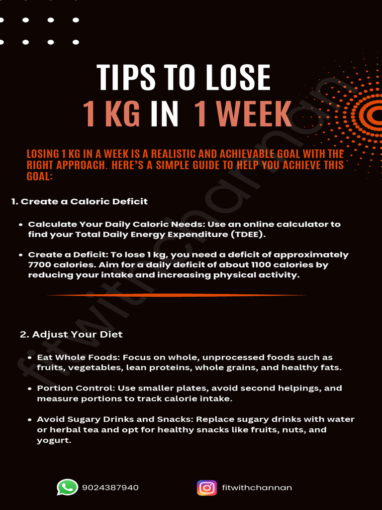 Tips-to-Lose-KG in-1-WEEK | PDF | Weight Loss | Strength Training