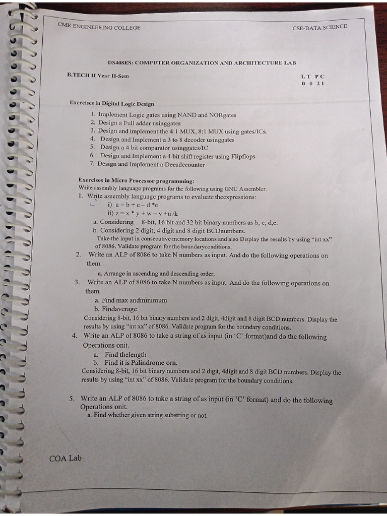 DLD Lab Manual | PDF