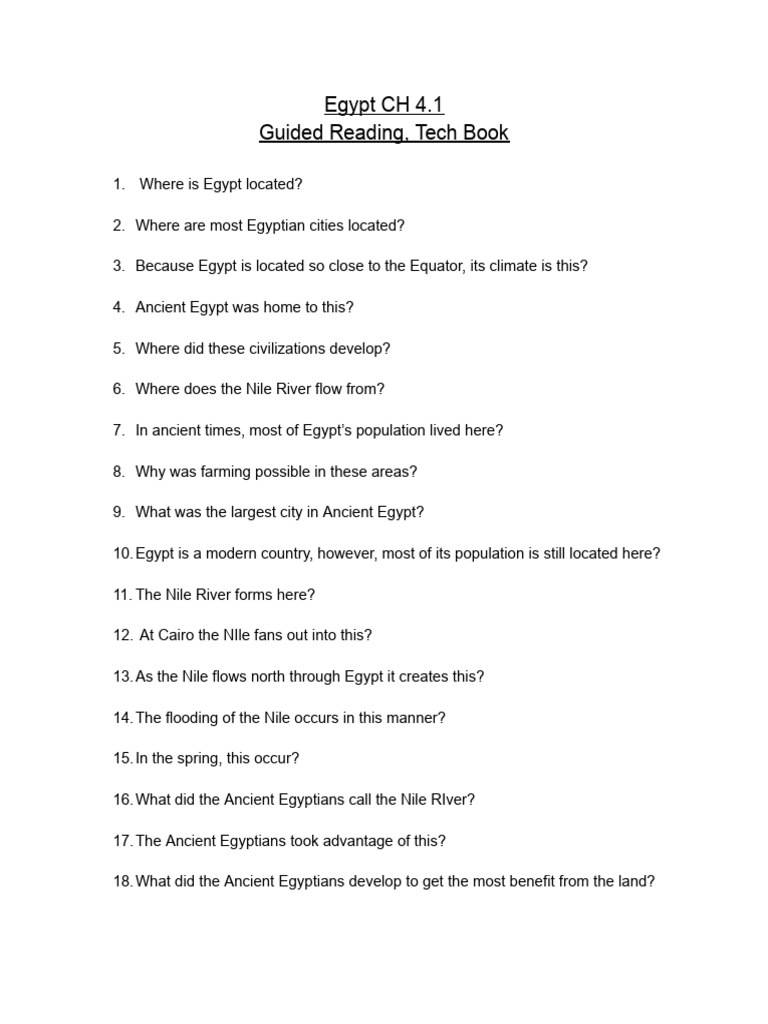 Egypt CH 4.1 tech book | PDF