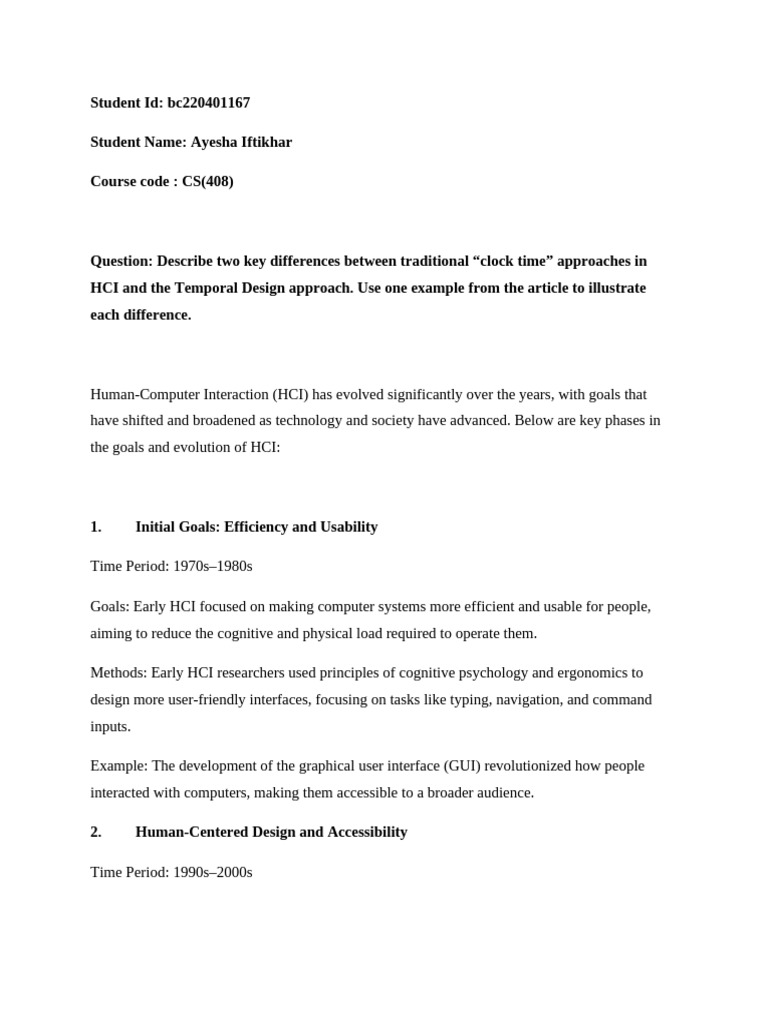 Cs 408 Assignment | PDF | Human–Computer Interaction | Time