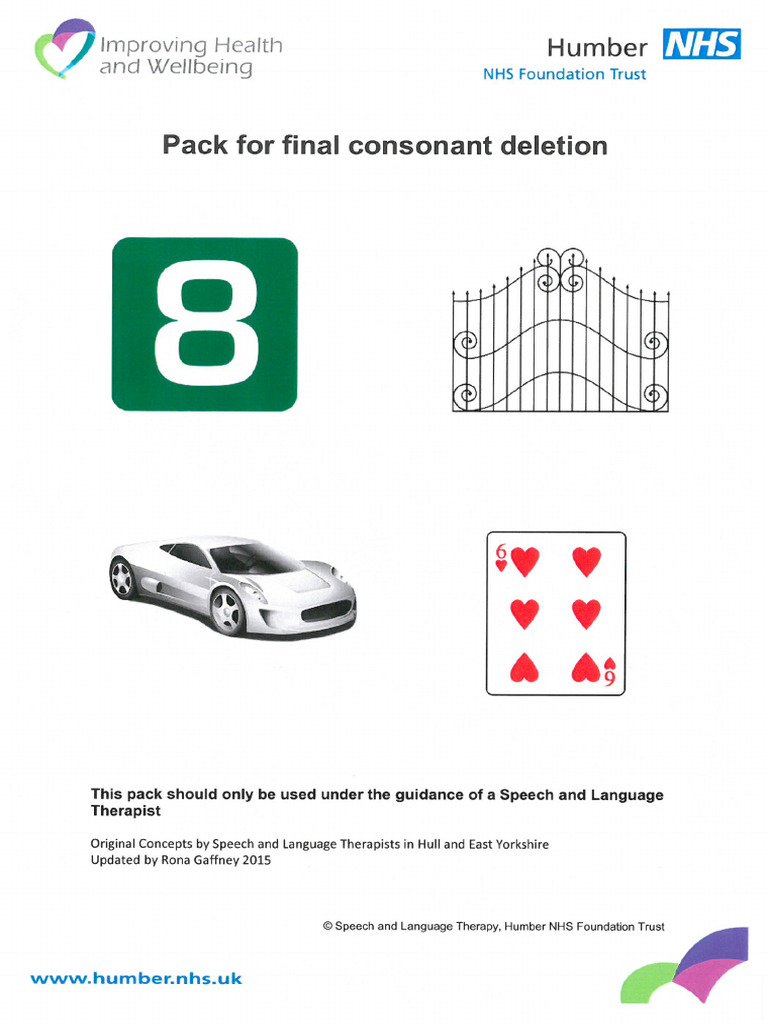Final Consonant Deletion Pack | PDF