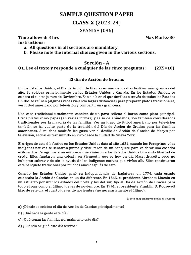 Spanish SQP | PDF | Acción de gracias