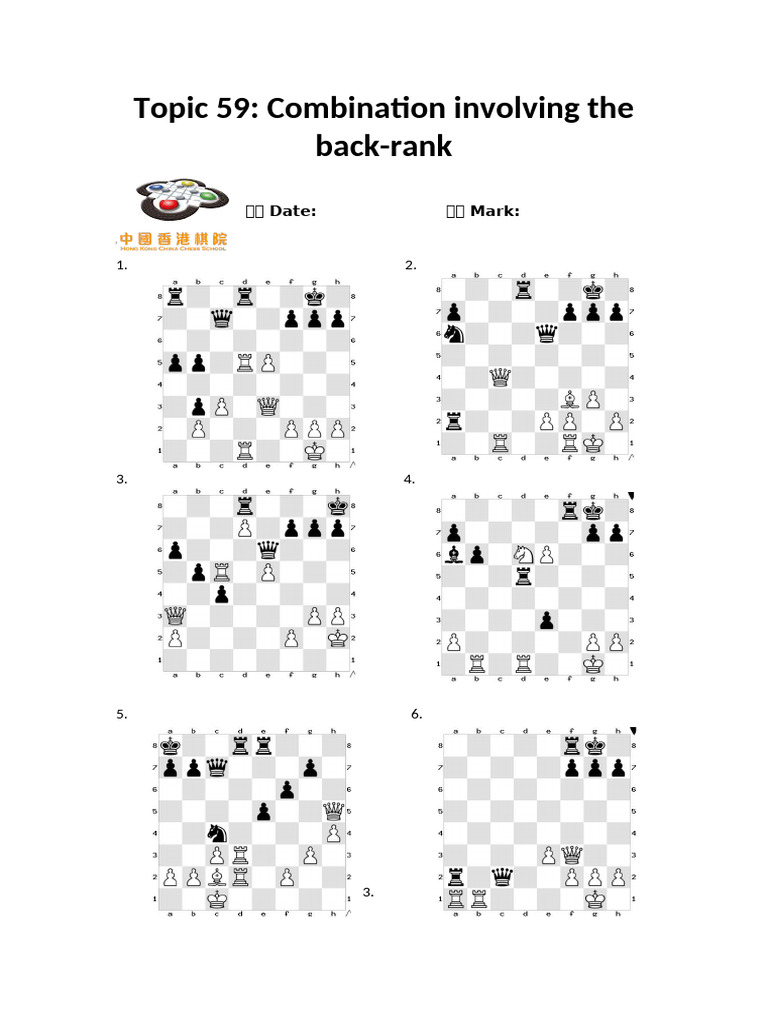 Combination involving the back-rank | PDF