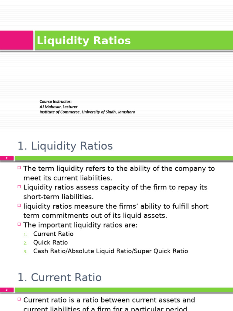 Liquidity Ratios-1 | PDF | Current Liability | Market Liquidity