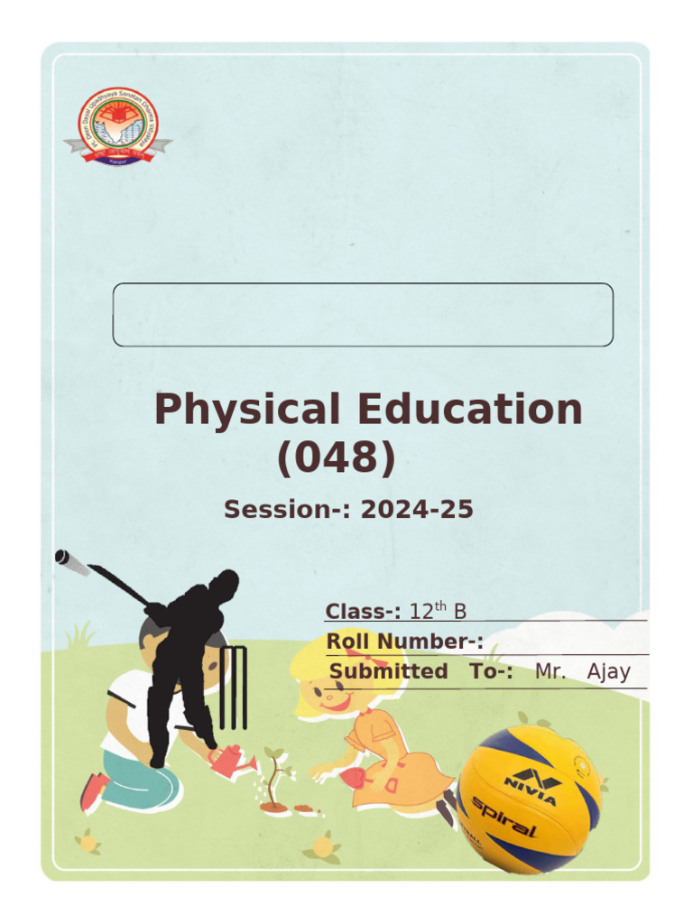 Physical Education Project Certificate | PDF