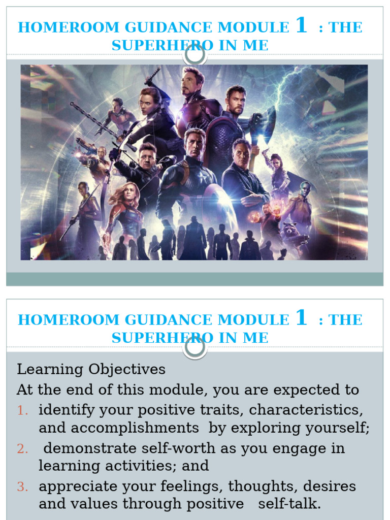 Homeroom Guidance Module 1 PPT | PDF