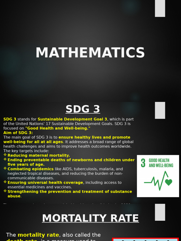 Mathematics(SDG-3) | PDF | Health Policy | Medical Humanities