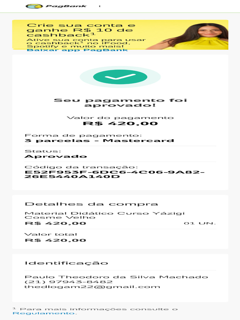 Comprovante Pagbank | PDF