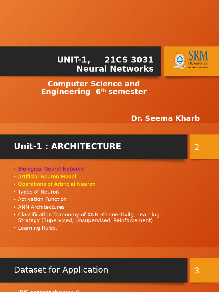 Unit-1 (1) | PDF | Synapse | Artificial Neural Network