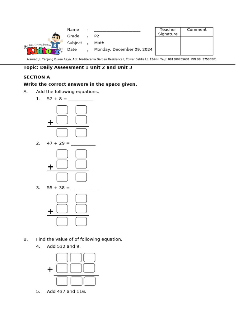 Math DA1 Unit 3 and 4 | PDF